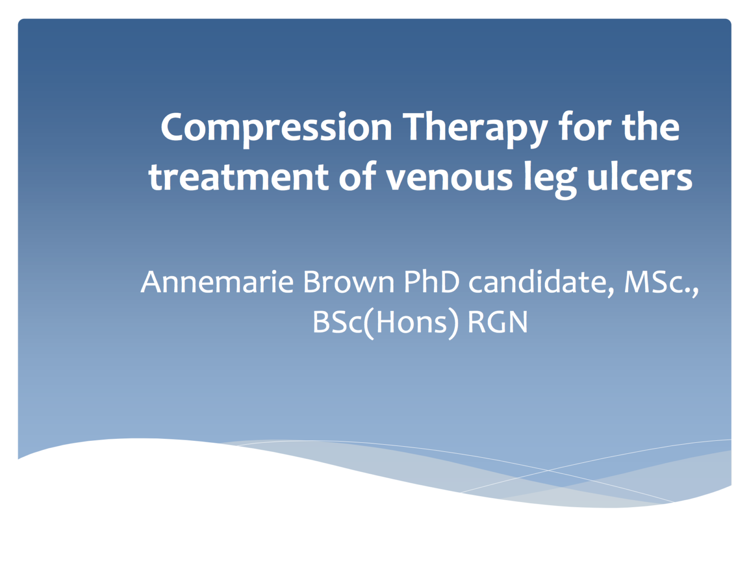 compression therapy for the treatment of venous leg ulcers – Samtök um ...